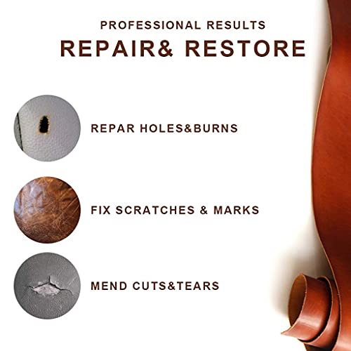 AQWEI Advanced Leather Repair Gel, Leather Repair Gel, Professional DIY Leather and Vinyl Repair Kit (Tan)