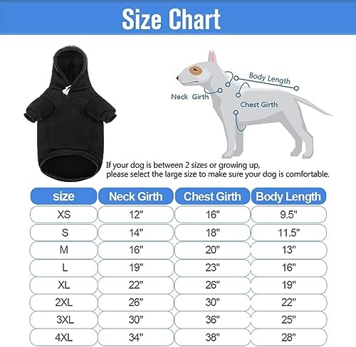 Dog Hoodie Pet Clothes - Security Printed Pet Sweaters with Hat Soft Cotton Coat Winter for Small Medium Large Dogs Cats