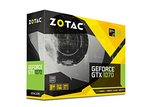 ZOTAC GeForce GTX 1070 Mini 8GB GDDR5 VR Ready Super Compact Gaming Graphics Card (ZT-P10700G-10M),Black