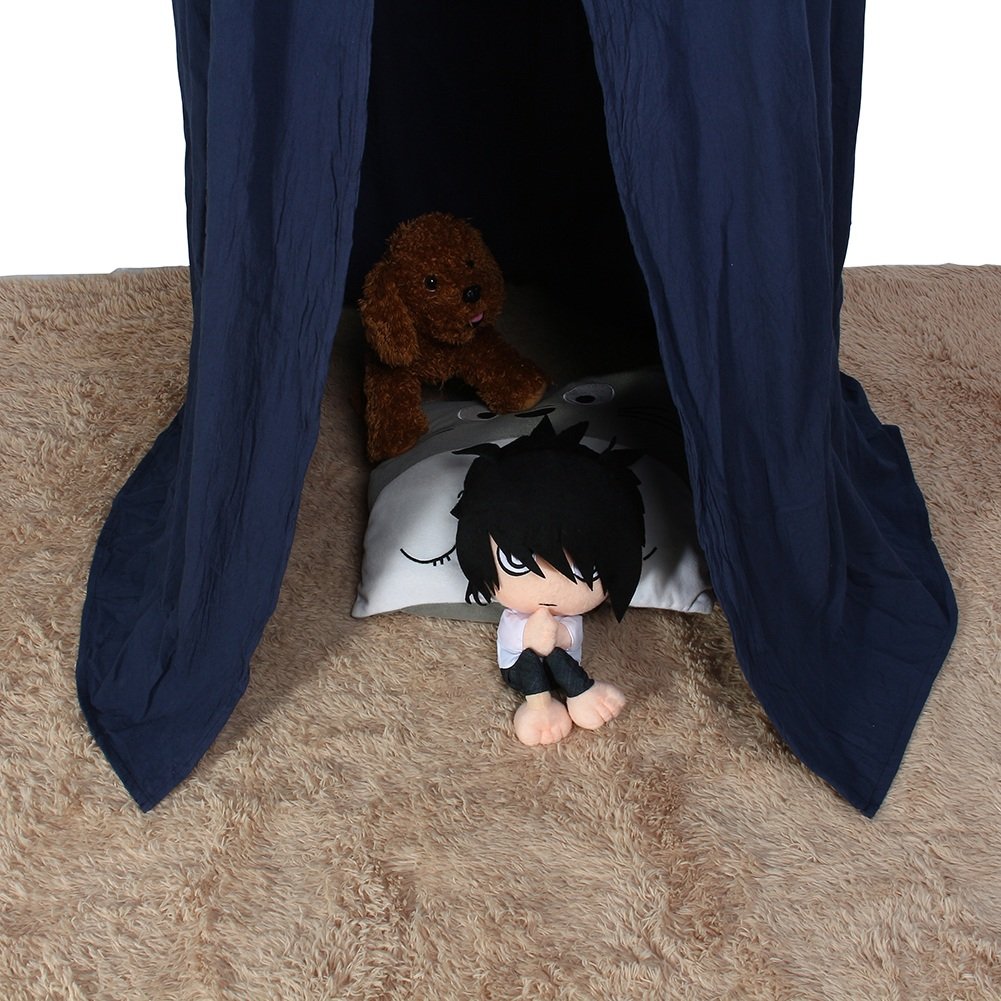 Yosoo Baby Bedding Round Dome Bed Canopy Kids Play Tent Hanging Net Curtain for Baby Kids Reading Playing Sleeping Room Decoration, Dark Blue