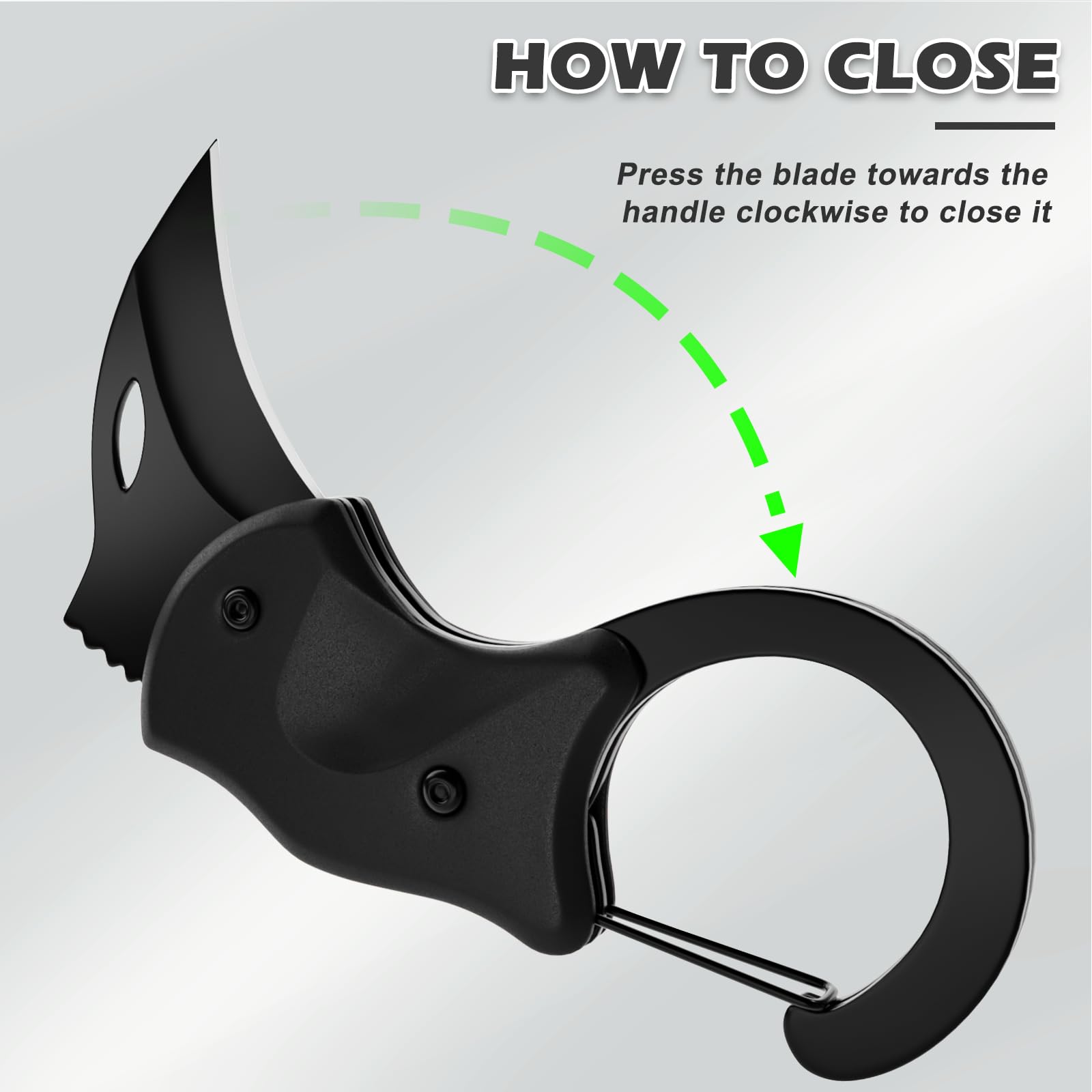 CIZPIROK Mini Pocket Knife Keychain Knife Cute Box Cutter - 3.9 Inch EDC Small Folding Knife, Stocking Stuffers Gifts for Men and Women (Light Black)