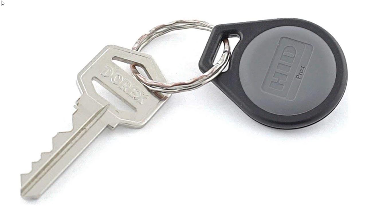HID Corporation 1346 ProxKey III Key Fob Proximity Access Card Keyfob, 1-1/4" Length x 1-1/2" Height x 15/64" Thick (10)