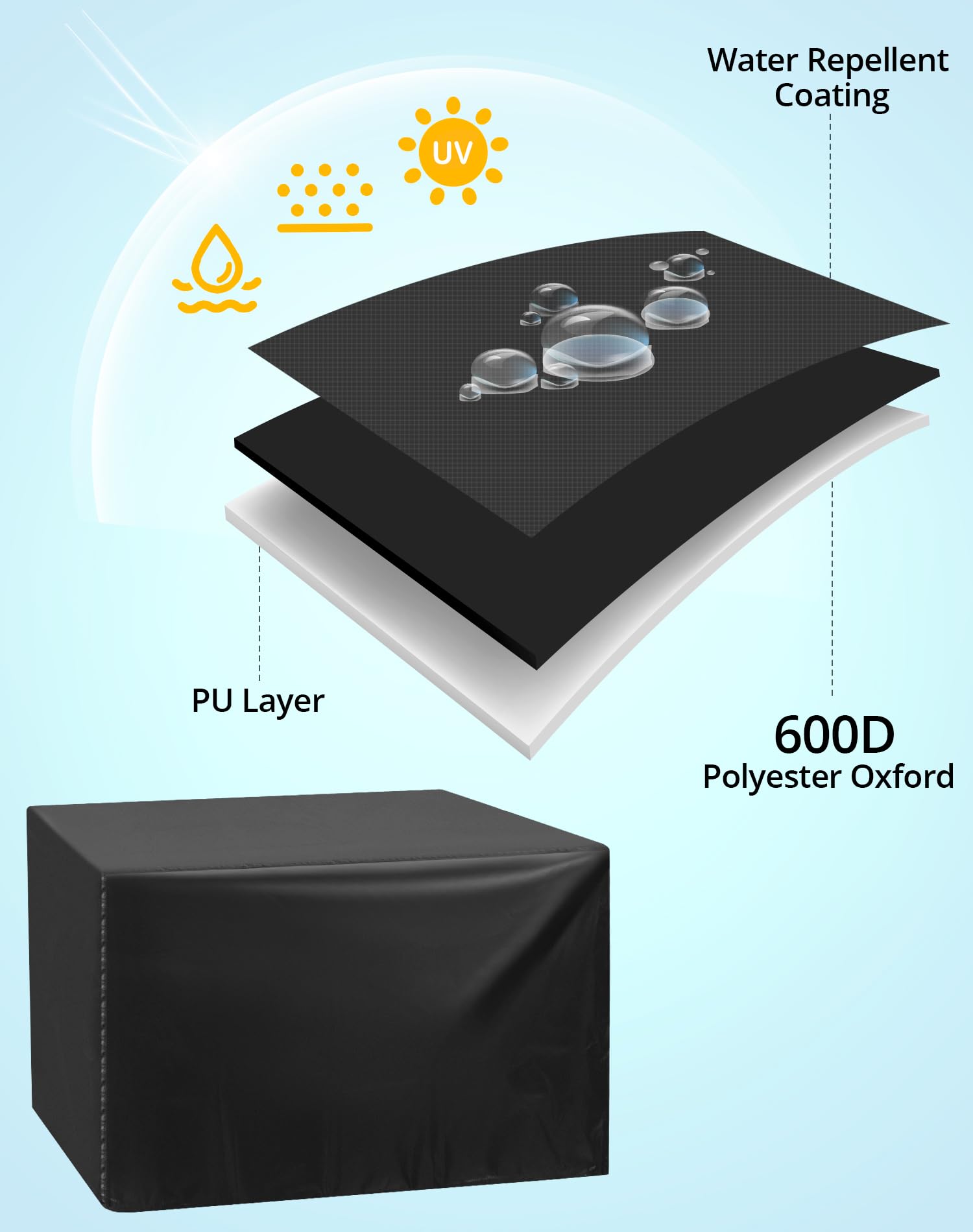 QWORK Universal Planer Dust Cover, Table Saw Cover, Miter Saw Cover, Protect Against Sawdust and Wood Chips, 28.3" x 24.4" x 19.6", Black, Fits Most Planer, Bench Drill Press