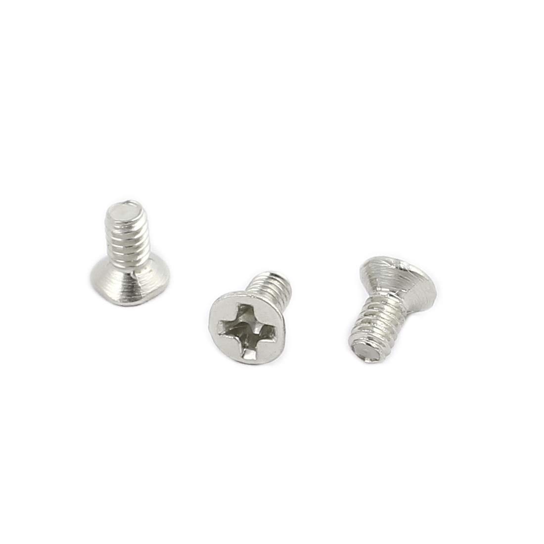uxcell 50pcs M2x3mm Stainless Steel Countersunk Flat Head Phillips Machine Screws Bolts