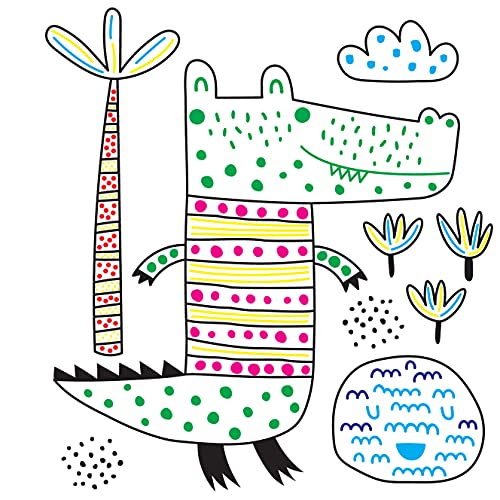 Easy and Fun Paint Magic with Water: Animals (Happy Fox Books) Paintbrush Included - Mess-Free Painting for Kids Ages 4-6 to Create Kangaroos, Elephants, Alligators, Monkeys, and More