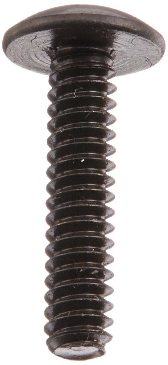 Small Parts 0610MPTB Steel Truss Head Machine Screw, Black Oxide Finish, Meets ASME B18.6.3, #2 Phillips, #6-32 Thread Size, 5/8" Length, Fully Threaded, Imported (Pack of 100)