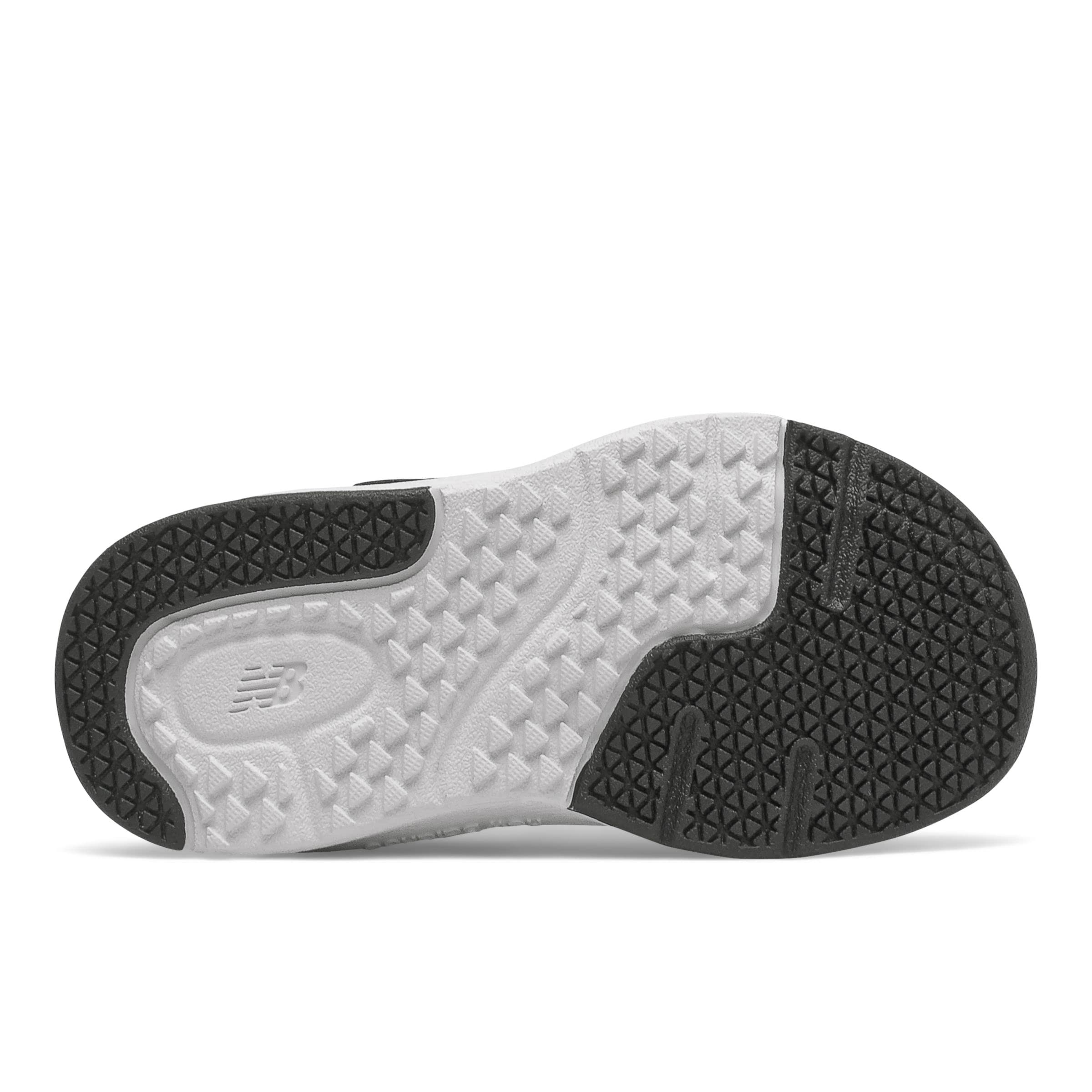New Balance Kid's Dynasoft 545 V1 Hook and Loop Running Shoe, Black/White/Silver Metallic, 1 Little Kid