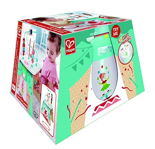 Hape Light-Up Circus Activity Cube | Bright Activity Center Development Play Set Toy for Toddlers