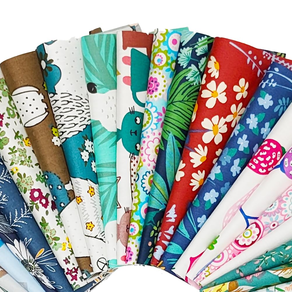 Cartisanat Quilting Fabric Bundles, 56 pcs/lot Top Cotton 5.9" x 5.9" (15cm x 15cm) Squares Patchwork, Precut Quarter Sheets & Different Pattern for DIY Sewing Mask & Craft.