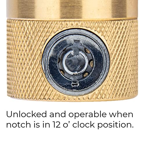 Flow Security Systems | The FaucetLock | Heavy Duty Brass Construction | Prevents Water Theft & Secures Outdoor Bibbs | Promotes Water Conservation | Keyed Randomly | FSS 50 | 1 Pack