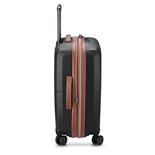 DELSEY Paris St. Tropez Hardside Expandable Luggage with Spinner Wheels, Black, Checked-Large 28 Inch