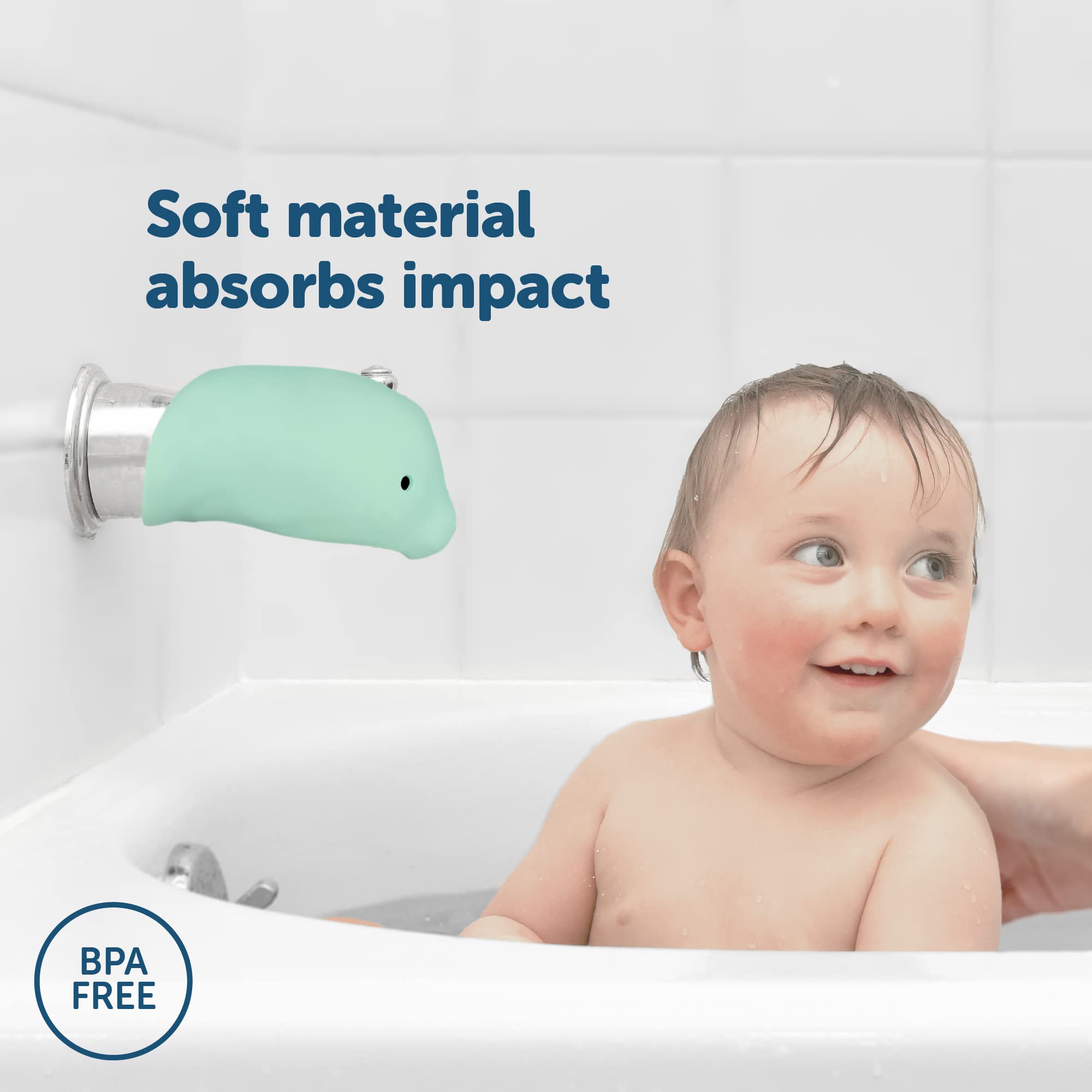 Bath Spout Cover - Bathtub Protector for Baby, Toddler, and Kids - Jool Baby (Aqua)