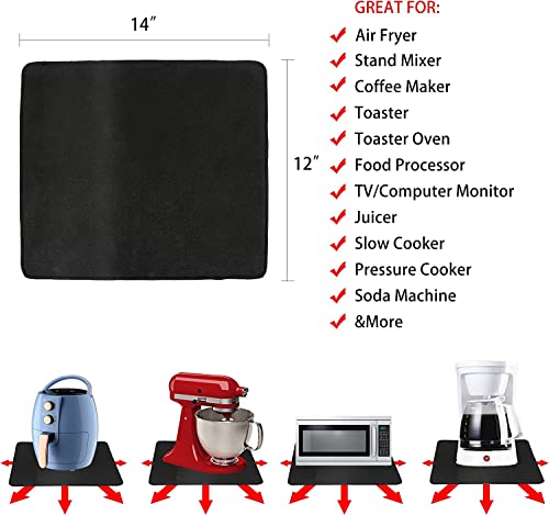 Heat Resistant Mat,Heat Resistant Mat for Air Fryer with Kitchen Appliance Sliders Function, Countertop Heat Protector Mats,Air Fryer Mat for COSORI Foodi Air Fryer, Coffee Maker, Blender 14" x 12"
