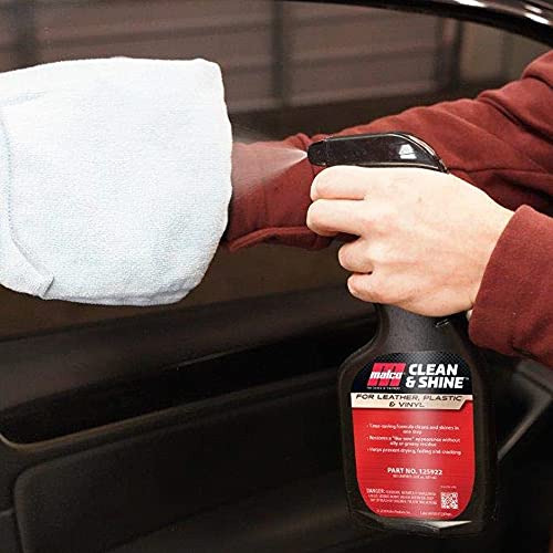 Malco Clean & Shine Interior Car Cleaner and Dressing β Restore Leather, Plastic and Vinyl Surfaces in Your Vehicle/Clean, Condition and Protect in 1 Simple Step / 22 oz. (125922)