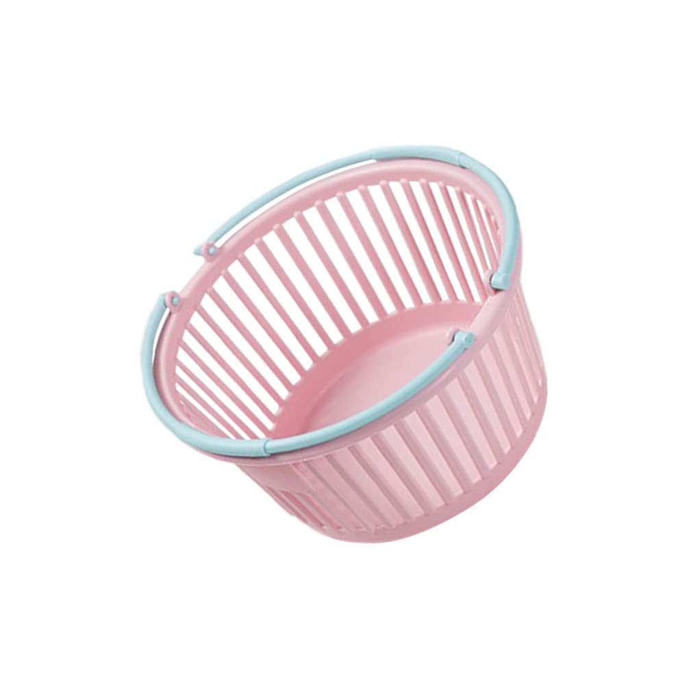 Cabilock 3pcs Storage Basket Shower Mesh Mini Containers Kids Outdoor Playset Small Plastic Container Mini Basket Egg Toy Storage Bins Bathroom Basket Pink Pp Multifunction Round Sieve