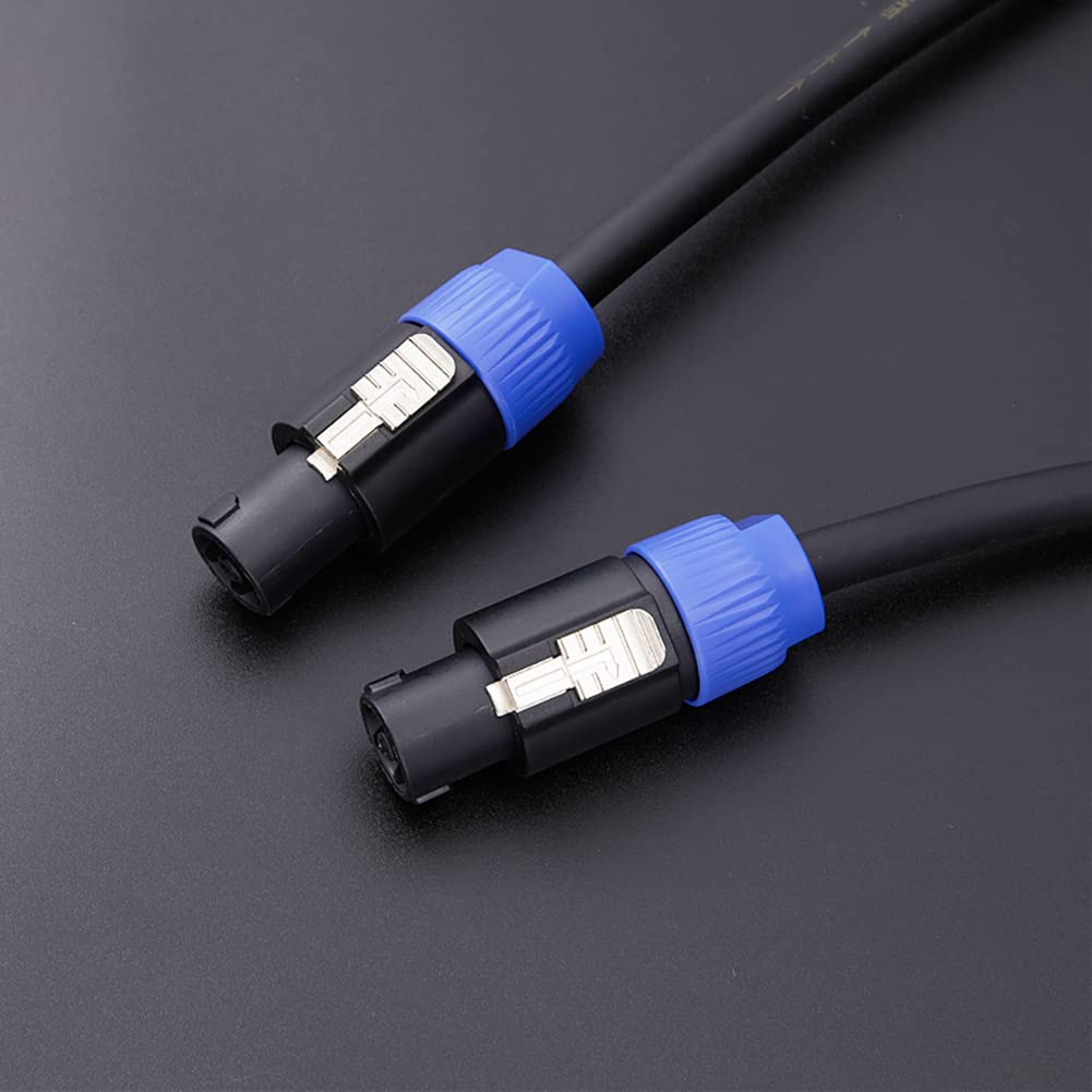 JORZOR Professional OFC Speakon to Speakon Speaker Cables,2M 6.6 Feet, 13 Gauge, 2 Conductor, Male to Male 2M(6.6FT)