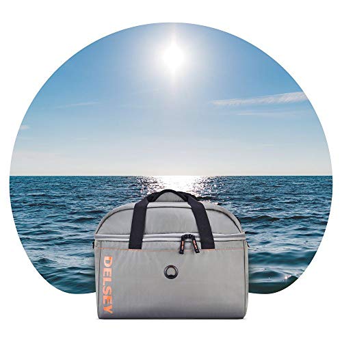 DELSEY Paris Egoa Travel Duffel Bag Made from 100% Recycled Materials, Light Gray, 18 Inch