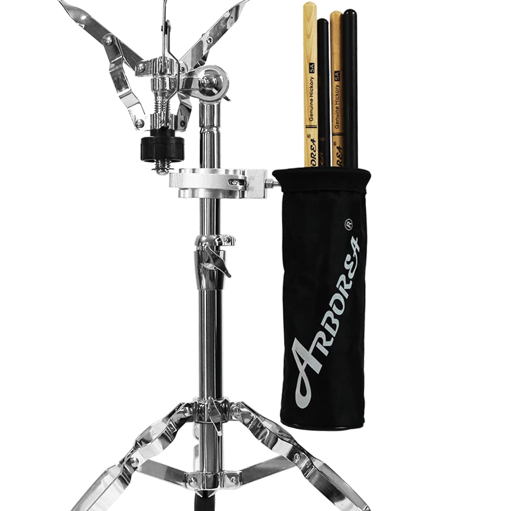 Arborea Snare Drum Stand For 10''-14'' Snare Drum Free Plus Drumstick Holder Height Range 16.2-27.8 Inches Snare Drum Beginners