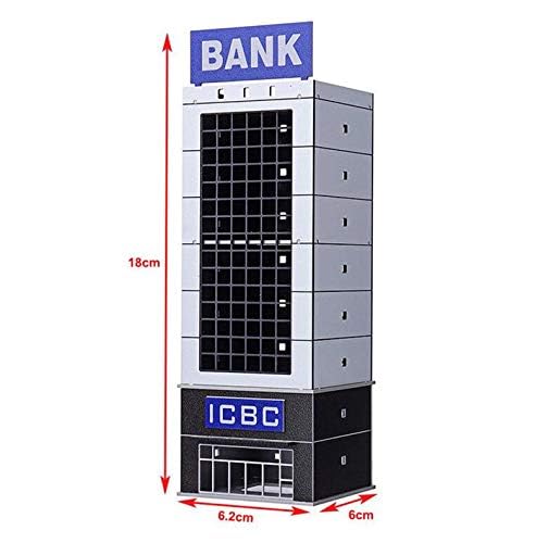 EatingBiting N Scale 1/150 1/144 Outland Sand Table Modern Bank Skyscraper Building Model Realism Scene for DIY Sand Table Garden Micro Landscape Ornaments Decor Supply Player Spray Painting