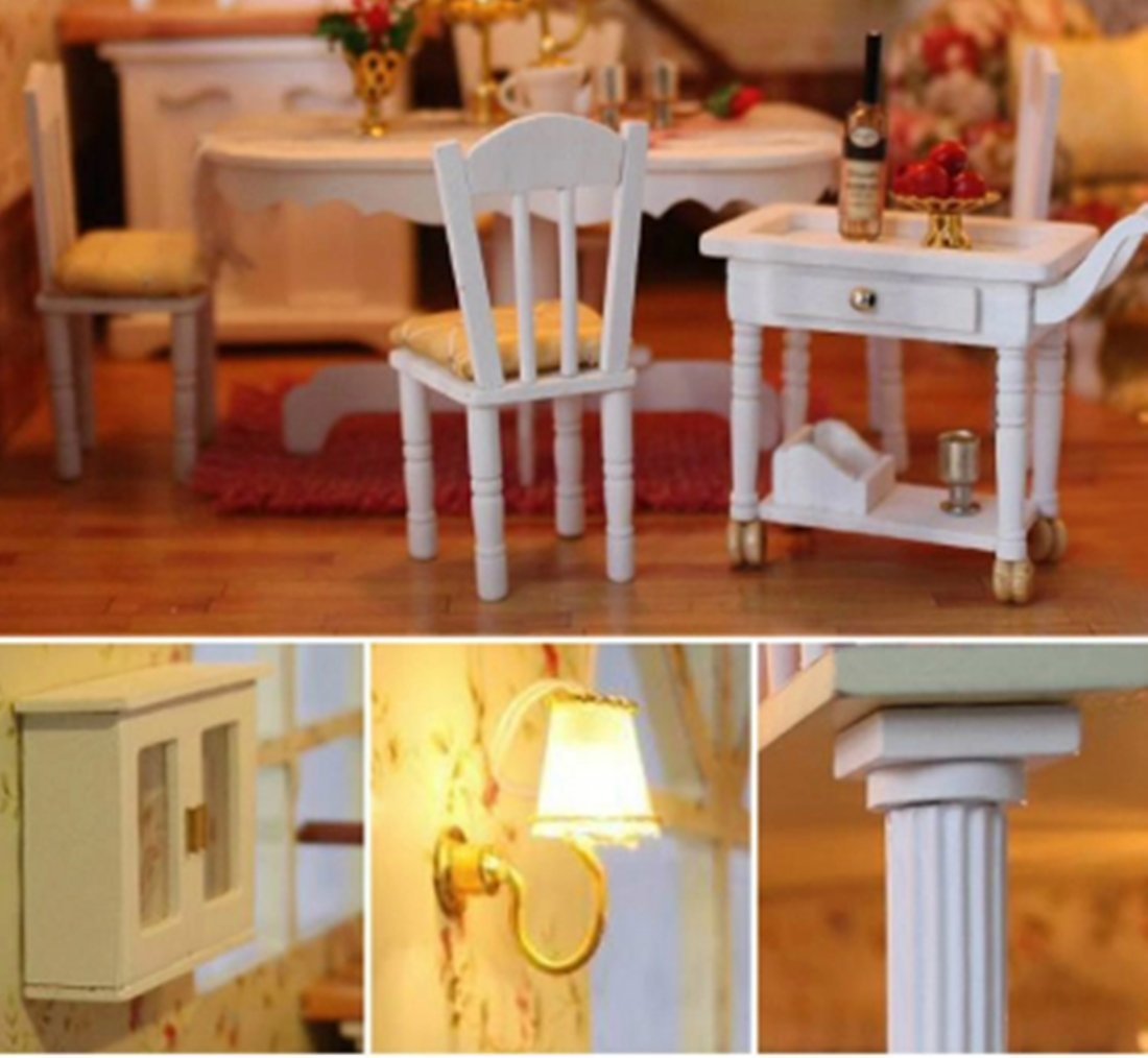 Flever Dollhouse Miniature DIY House Kit Creative Room with Furniture for Romantic Valentine's Gift (Be Enduring As The Universe)