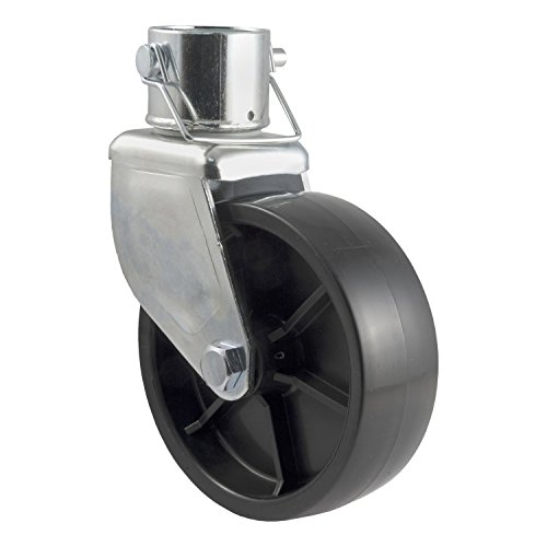 CURT 28277 6-Inch Caster Trailer Jack Wheel Replacement, Fits 2-In Tube, 1,200 lbs