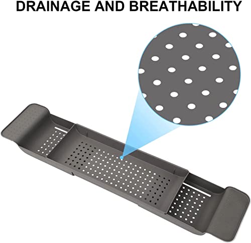 Bathtub Storage Tray Mobile Phone Support Bathtub Telescopic Storage Rack Bathtub tub tub Storage Rack Storage Plate, 56-78cm,B