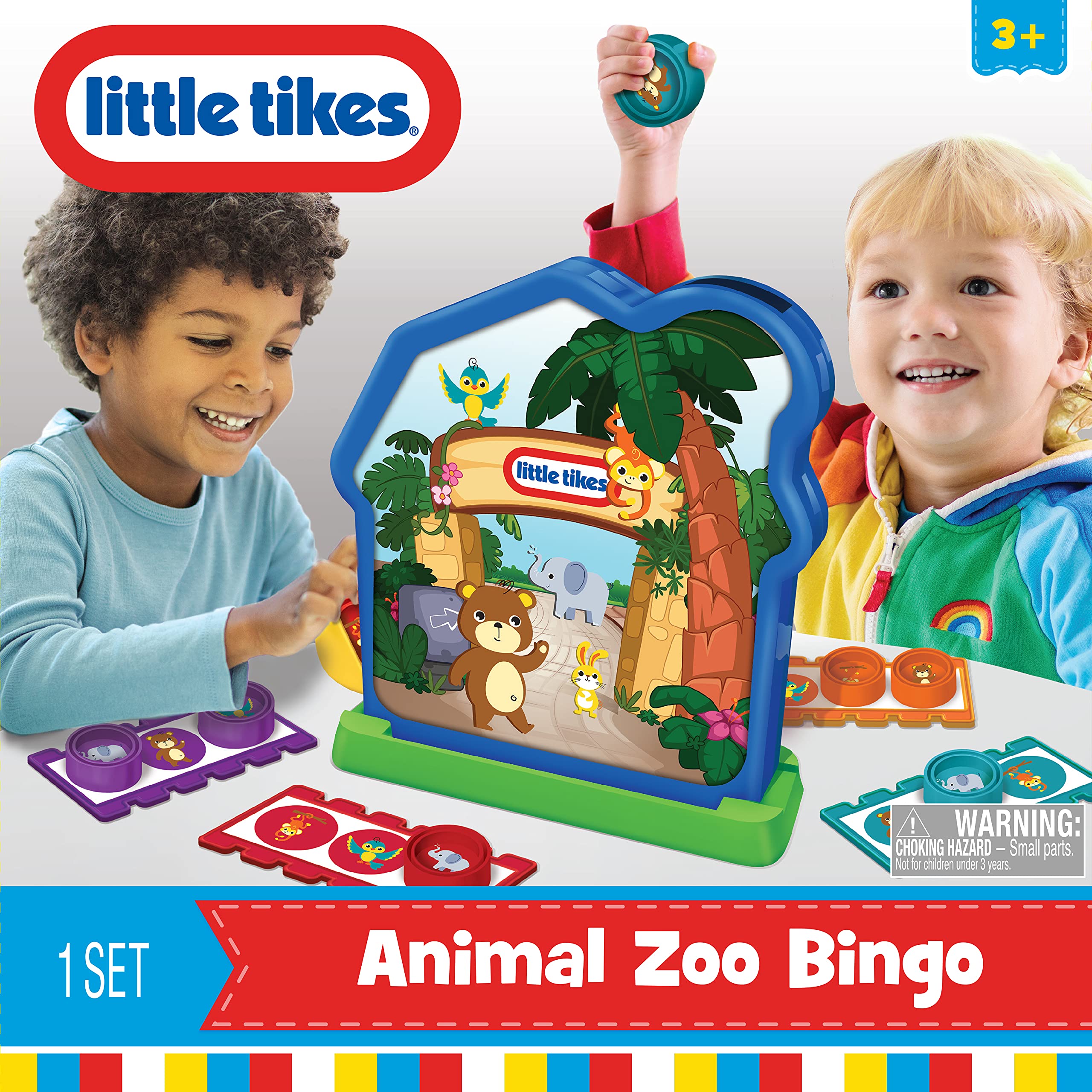 Little Tikes Animal Zoo Bingo Multi-Player Kids Game, Multicolor