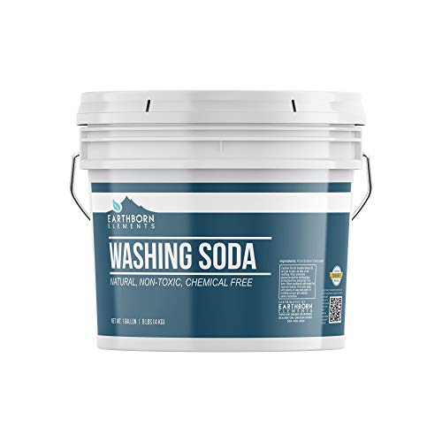 Earthborn Elements Borax Powder, Washing Soda, Soap Flakes (1 Gallon ea.) Multipurpose for cleaning & laundry, Resealable Bucket