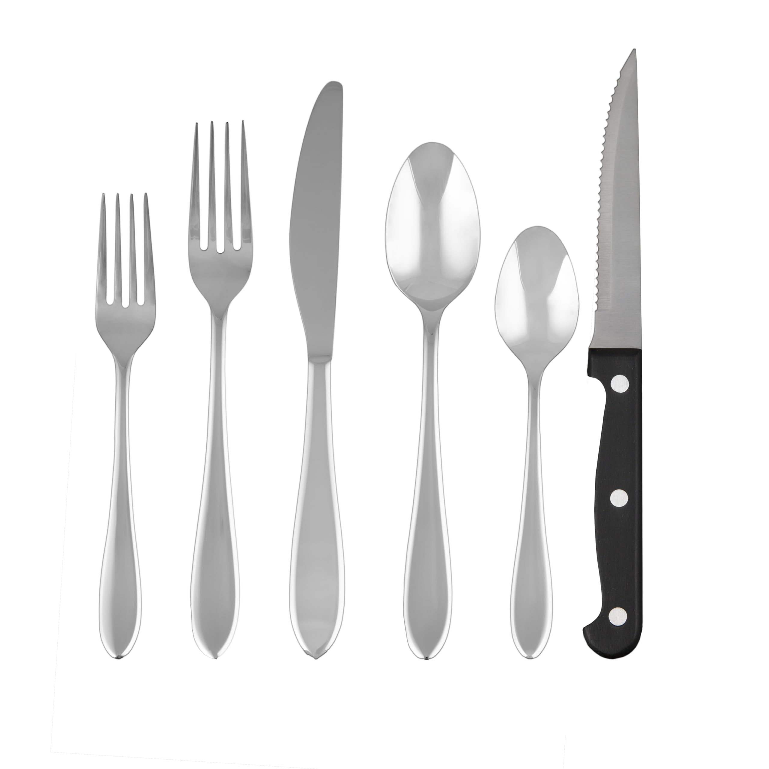 Cambridge Piccante Mirror Piece Flatware Set, 36 Count, No Color
