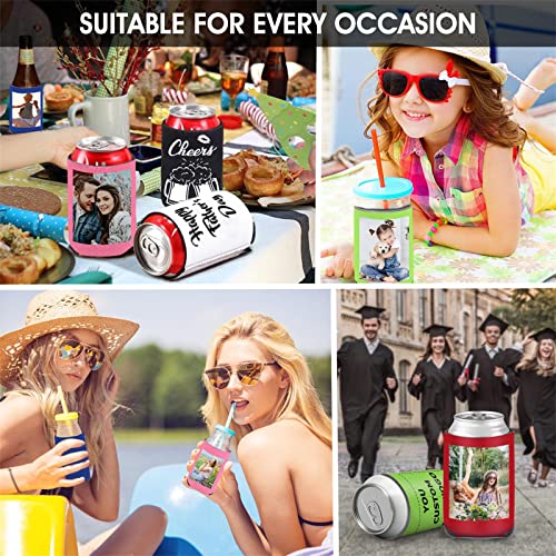 Custom Can Sleeve Beer Coolers Bulk Personalized Can Cooler With Photo Logo Customized Insulated Beverage Bottle Holder for Party Weddings Fishing Picnics