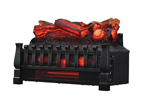 Duraflame DFI030ARU Infrared Quartz Set Heater with Realistic Ember Bed and Logs, Black