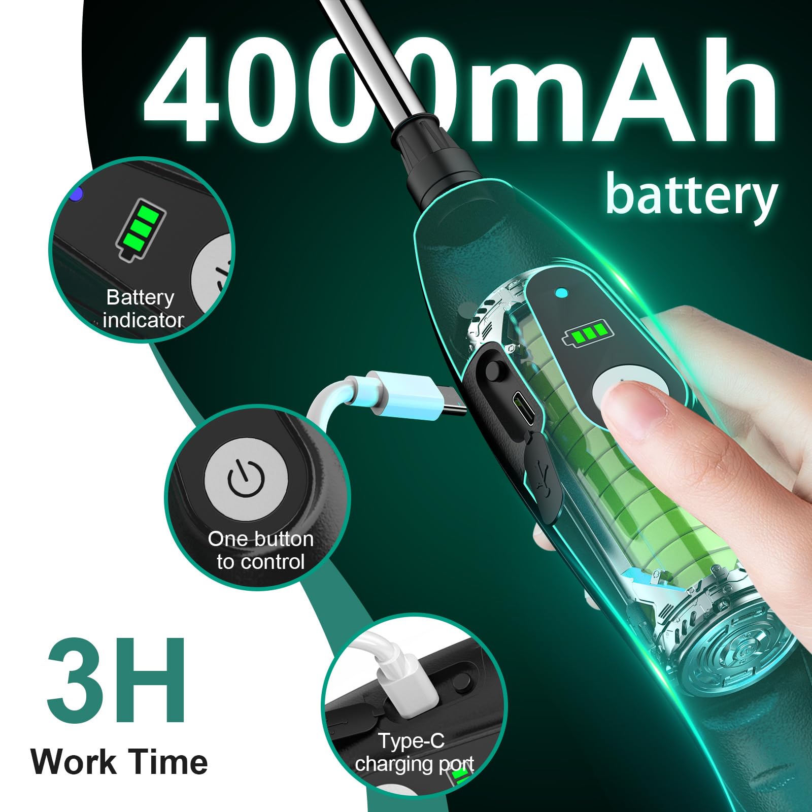 Battery Powered Sprayer 1.58 Gallon-Rechargeable Handle51