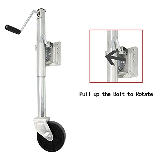 HUAALIUCHE Trailer Jack with 6-Inch Wheel, Heavy-Duty Swivel Mount,1000-LB Capacity
