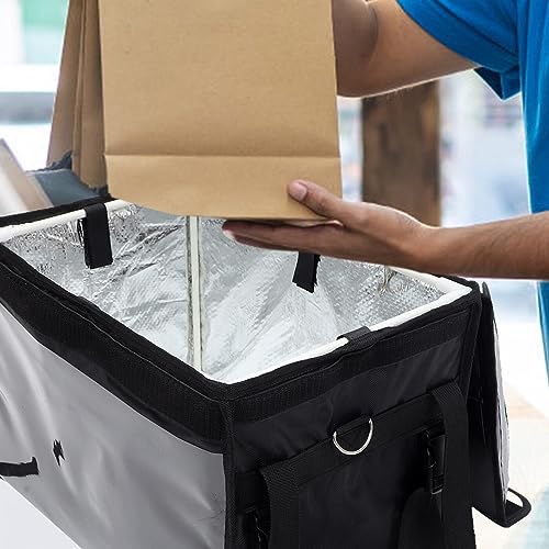HEMOTON Insulated Food Delivery Bag, 32LReusable Warming Bag with Sturdy Zipper for Food Delivery & Grocery Shopping, Durable, Heavy Duty, Large Size