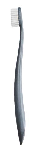 The Natural Family Co. Bio Toothbrush and Stand, Soft Nylon Bristles with Non GMO Cornstarch Handles, Plastic Free Packaging and Monsoon Mist