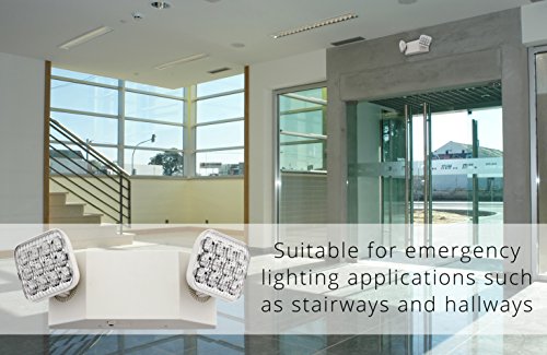 Lithonia Lighting EU2 LED 2-Light White LED Emergency Fixture with 90 Minute Back Up