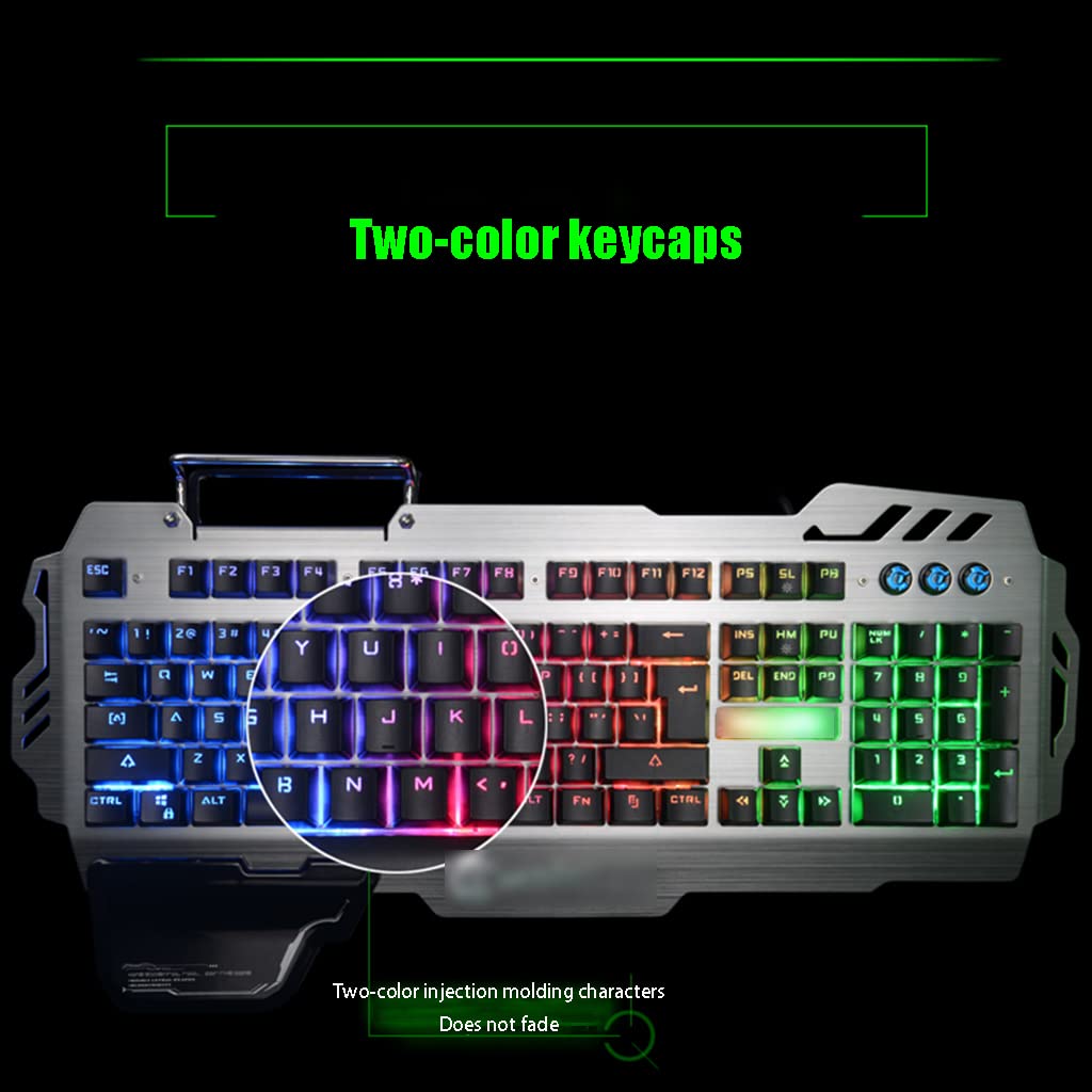 BBFQL Wired Gaming Keyboard Mechanical Feel Keyboard Computer Keyboard Ergonomic Keyboard Computer Accessories