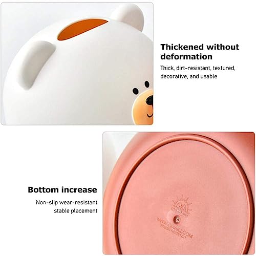 Cute Bear Tissue Box,Tissue Box Holder,Toilet Paper Holder Stand, Roll Paper Storage Box, Round Tissue Box Container, Napkin Towel Holder,Tissue Box Cover, for Kitchen, Living Room