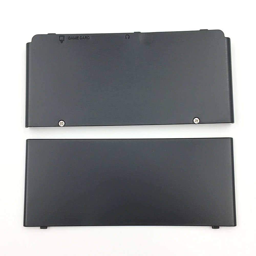 For New 3DS Version Front Back Faceplate Plates Upper & Back Battery Housing Shell Case Cover (Black)