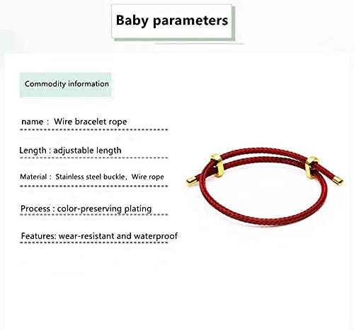 BCletty Bracelet Unisex Steel Rope Bracelet Couple Bracelet Simplicity Fashion Titanium Buckle Adjustable Wire Rope Bracelet (black, adjustable)