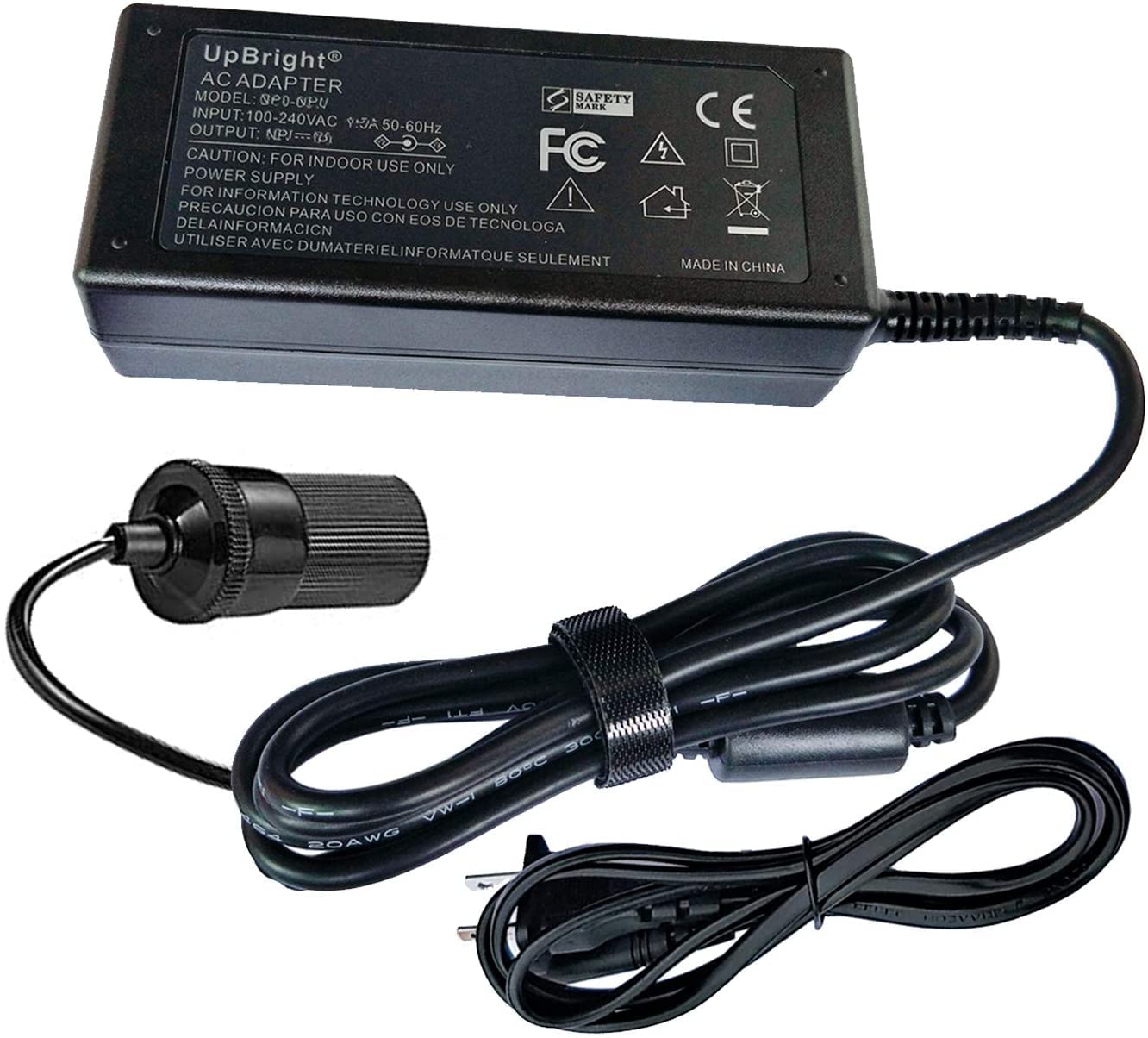 UpBright 12V AC Adapter Compatible with Coleman Electric Cooler 120V AC Adaptor 5232D640T Thermoelectric Cooler 120 Volts to 12V DC Car Auto Boat RV Cigarette Lighter Plug Socket Power Supply Cord PSU