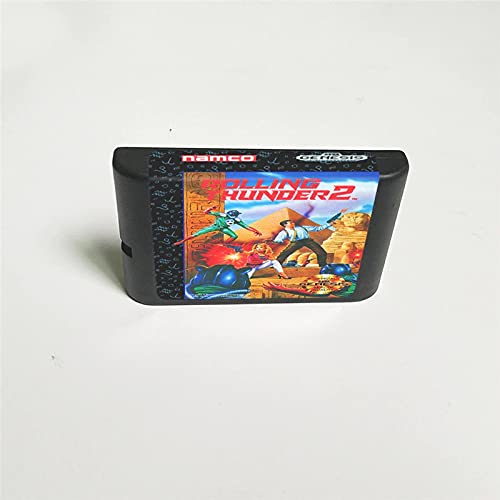 Lksya Rolling Thunder 2 - USA Cover With Retail Box 16 Bit MD Game Card for Sega Megadrive Genesis Video Game Console (US EU Shell)