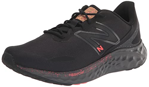 New Balance Men's Fresh Foam Arishi V4 Running Shoe, Black/Magnet/Electric Red, 14