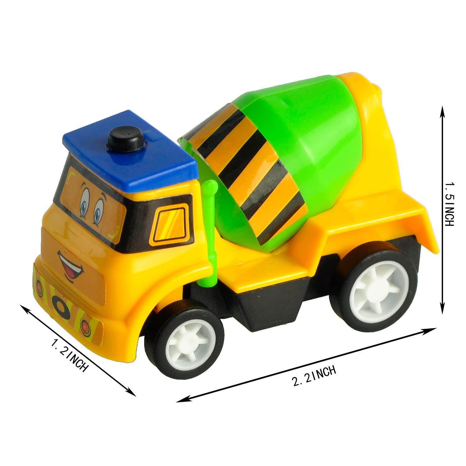 JOYIN 24 Pcs Prefilled Easter Eggs 3.2'' with Toy Cars, Pull Back Construction Vehicles and Mini Truck Toy Kit Set for Kids Boys Easter Theme Party Favor, Easter Eggs Hunt and Basket Stuffers Filler