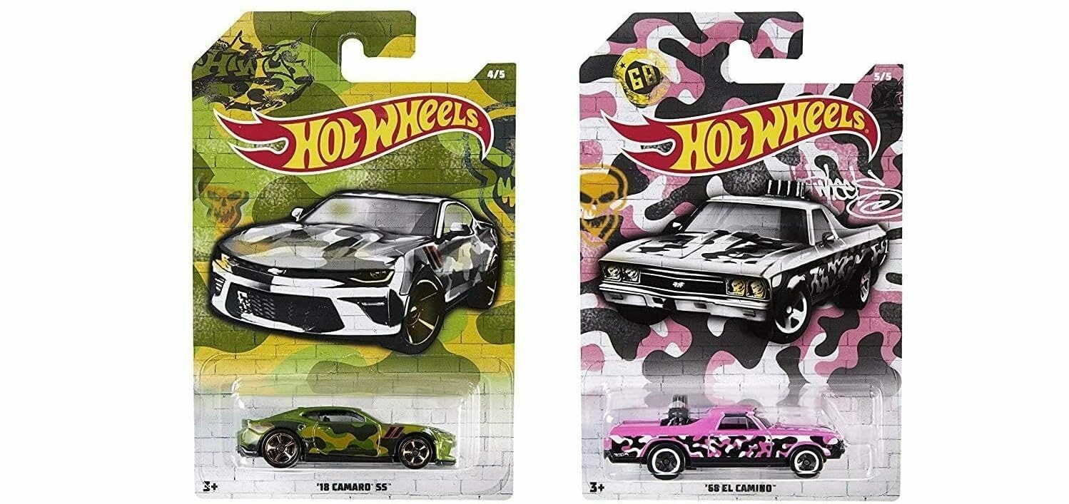 Hot Wheels 2019 Urban Camo Camouflage Series Complete Set of 5 Diecast Vehicles Bundle