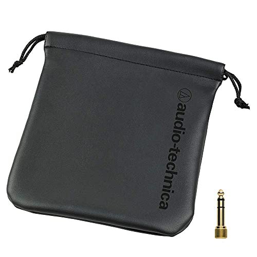 Audio-Technica ATH-M40x Professional Monitor Headphones + Headphone Case + 1/4 inch TRS Cable + Cleaning Cloth