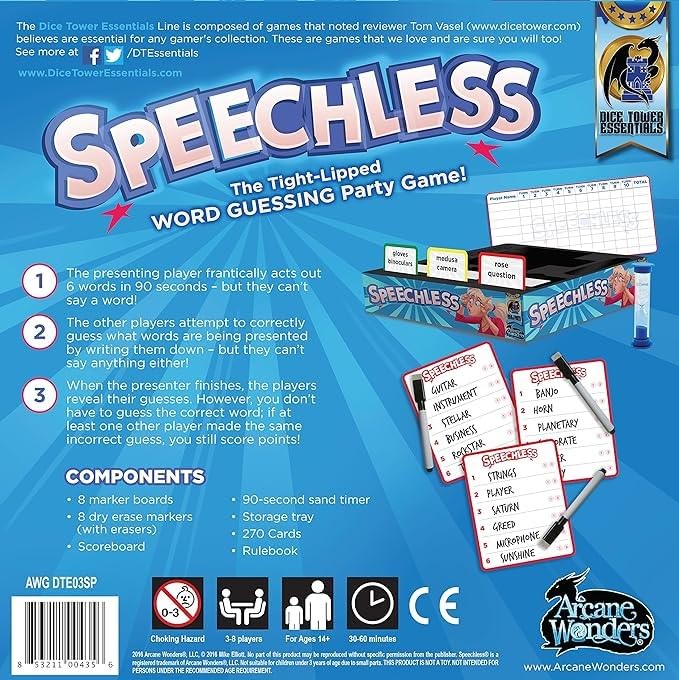 Arcane Wonders Speechless Party Game, Blue