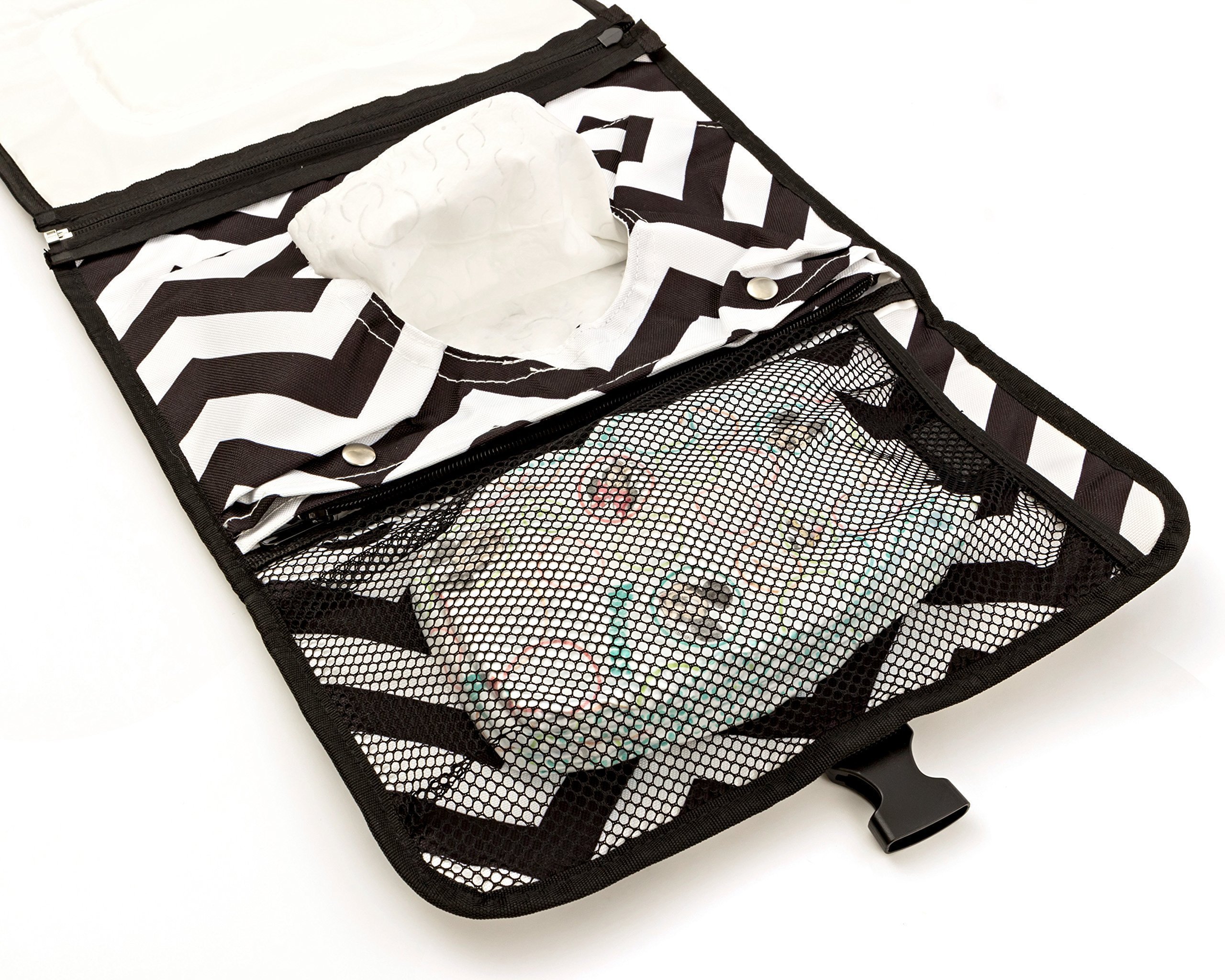 Skeddadles Baby Portable Changing Pad, 2 Wet/Dry Storage Areas, 2 Bags in 1!