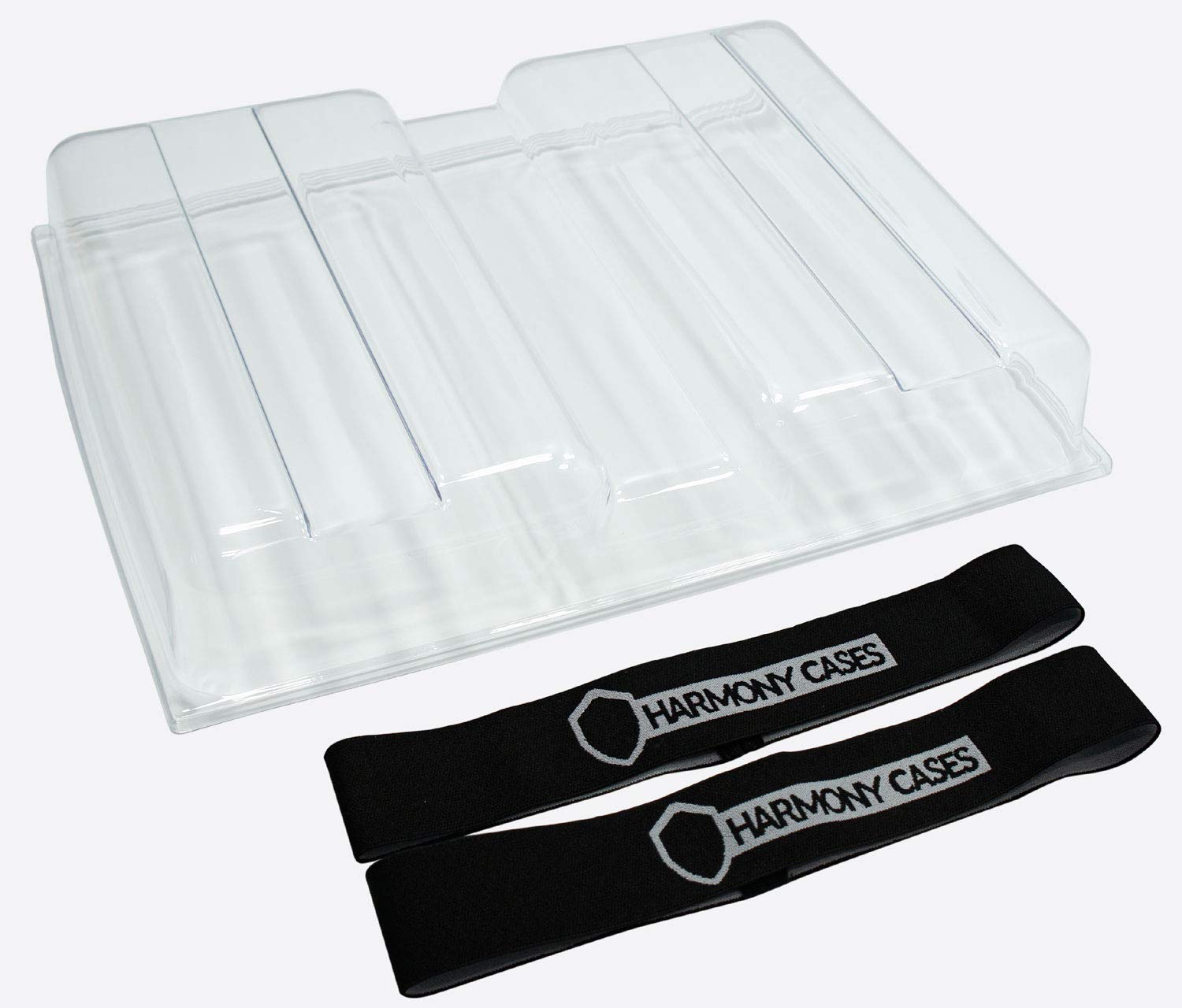 Harmony Audio Cases HC-DC3 Protective DJ Gear Saver Polycarbonate Hard Plastic Dust Cover Case Compatible with Pioneer PLX-1000 Turntable Deck (Includes Stretch Bands)