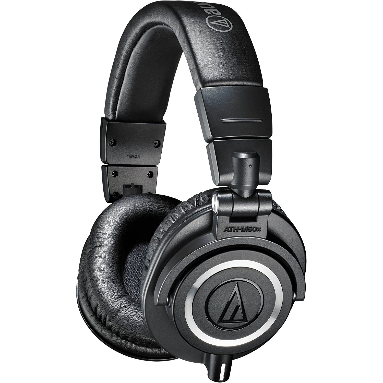 Audio-Technica ATH-M50x Closed-Back Professional Monitor Headphones - 90° Swiveling Earcups (Black) + Headphone Amplifier + Headphone Hanger + Extension Cable - Deluxe Bundle